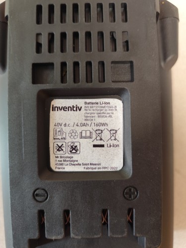 Batterie Inventive 40v Li-ion Tondeuse +Chargeur | eBay