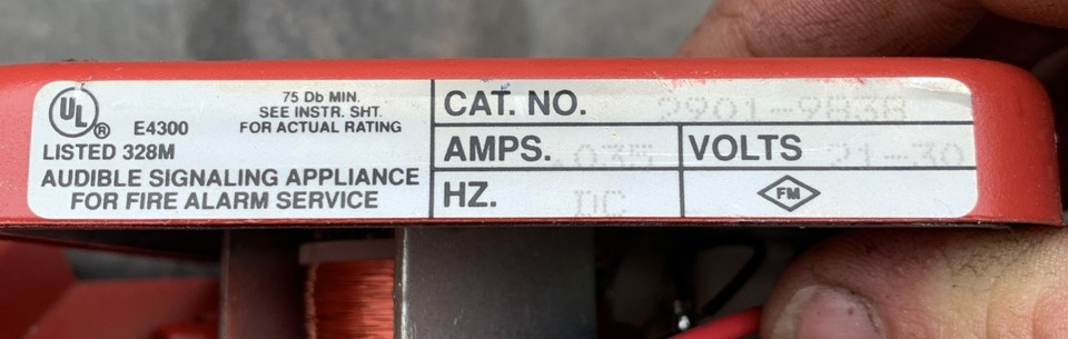 Vintage Simplex 2901-9838 Fire Alarm Mechanical Horn Strobe Parts Only ...