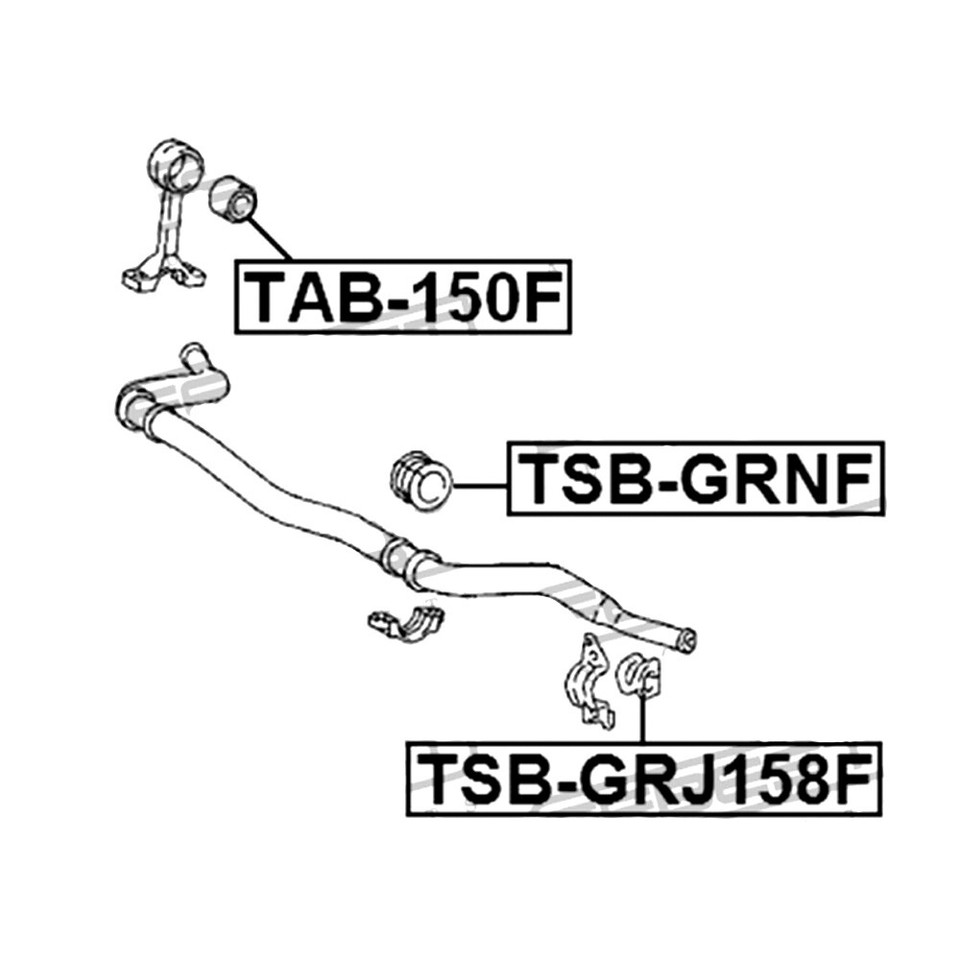 2Pcs Front Stabilizer Bushing D43 For Toyota Prado Lexus GX400/GX460 ...