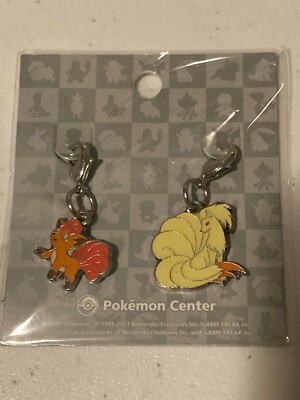Pokemon Center Vulpix Ninetales Metal Keychain Charm Clip New Sealed | eBay