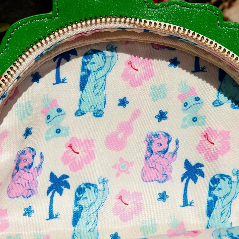 Disney Loungefly Lilo and Stitch Scrump Dress Pattern Mini Backpack ...