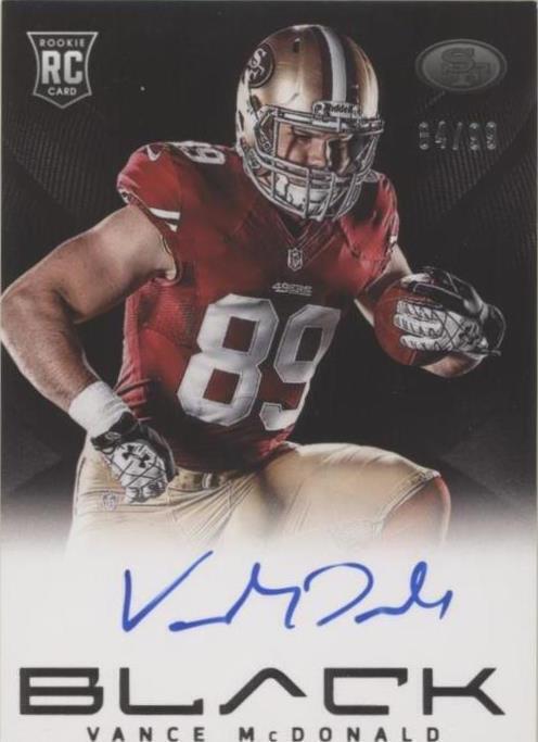 2013 Panini Black - Rookies Vance McDonald #239 Signatures /99 (AU, RC ...