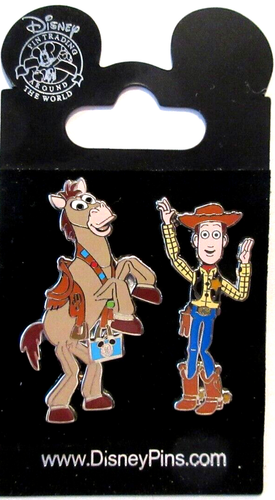 WALT DISNEY WORLD 2009 WOODY and BULLSEYE 2 PIN SET - FROM TOY STORY'S ...
