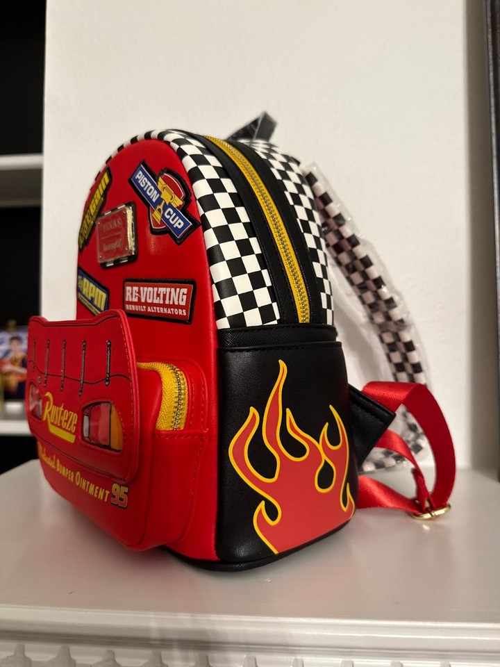 Loungefly Pixar Cars Lightning McQueen Rust-eze Light-up Mini Backpack ...