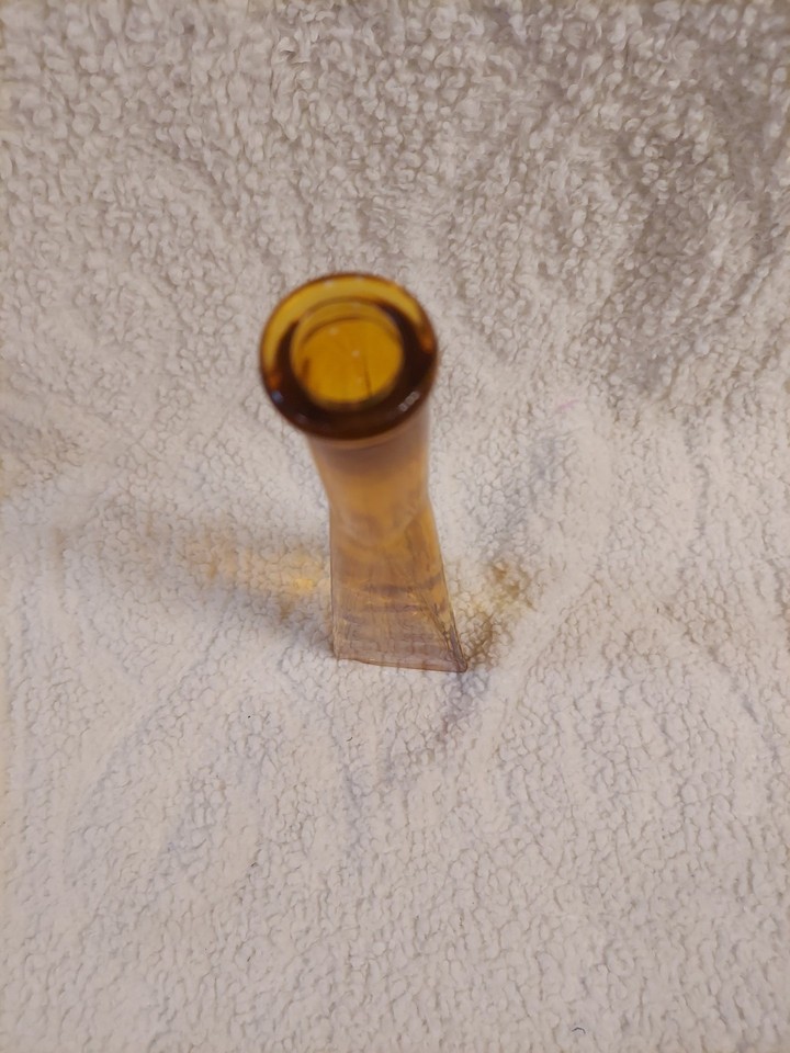 Tall Thin Triangle Orange/amber Vase 12 Inches Tall | eBay