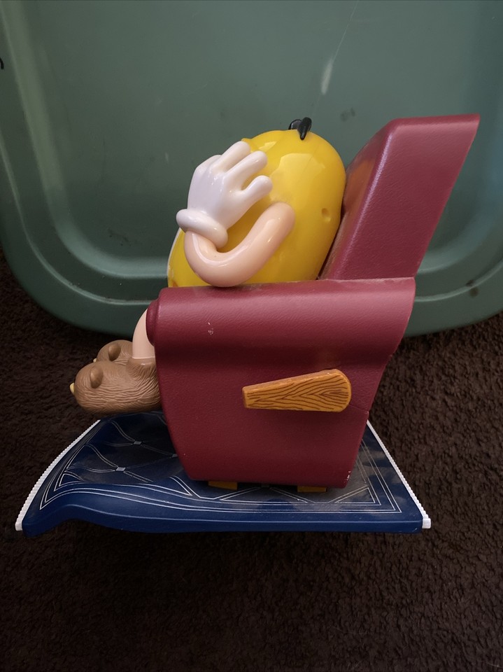 Vintage M&M's Candy Dispenser Yellow Peanut M&M Sitting in Recliner ...