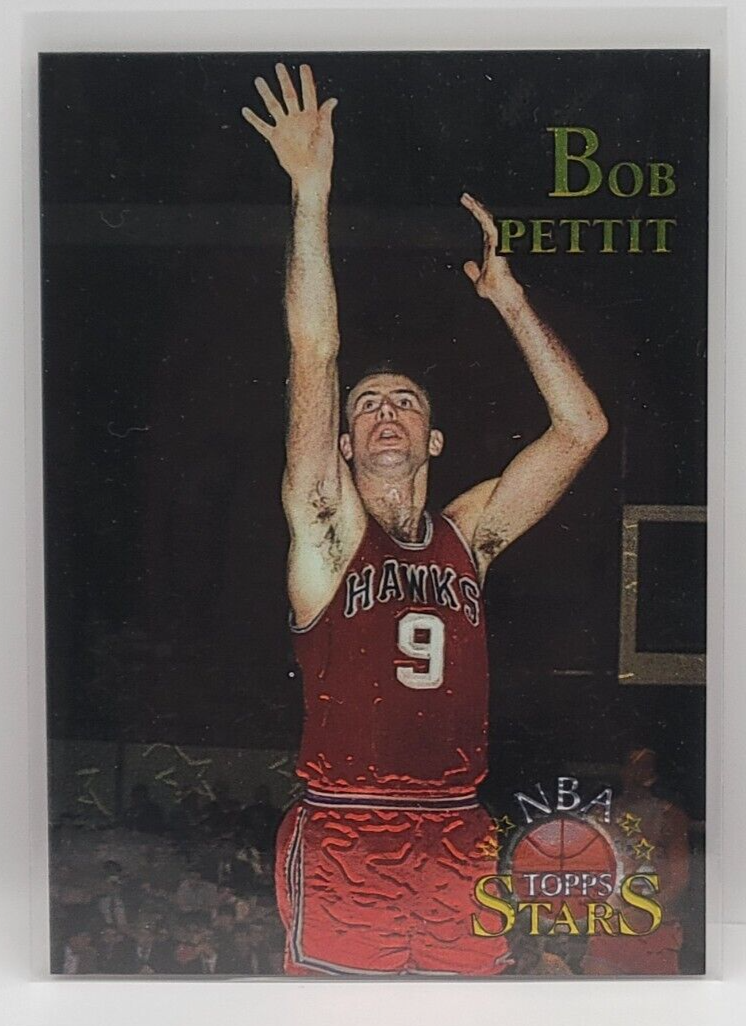 96-97 Topps Stars Finest Parallel Bob Pettit HOF (St. Louis Hawks) | eBay