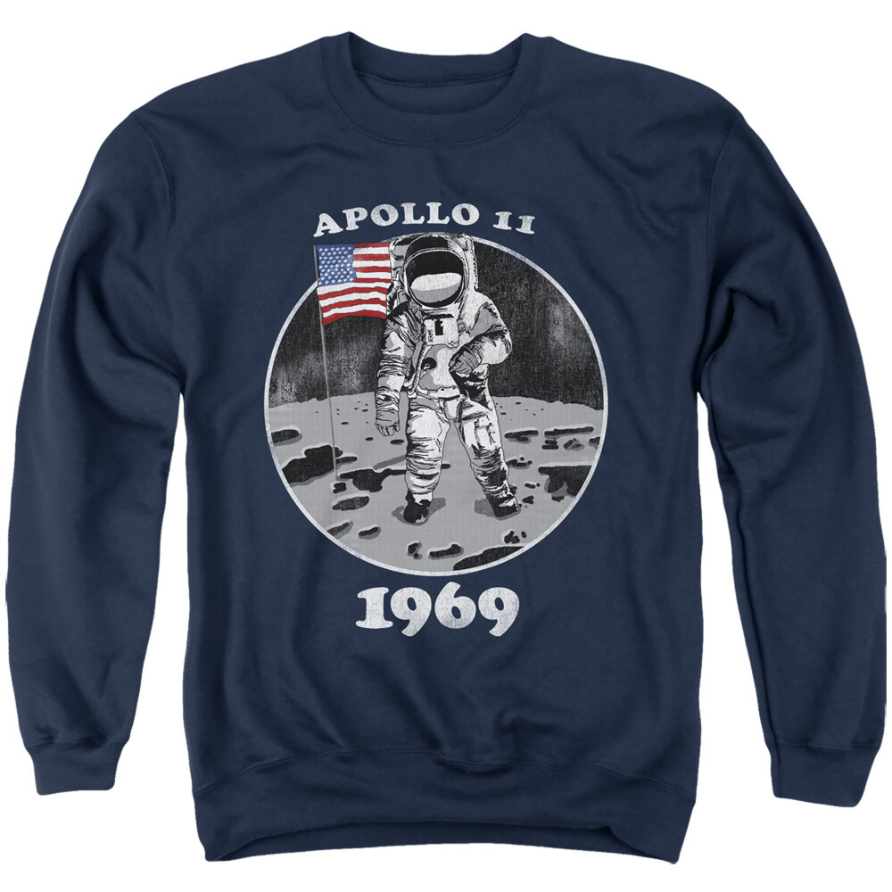 NASA Apollo 11 Sweatshirt Man on the Moon Navy Pullover | eBay