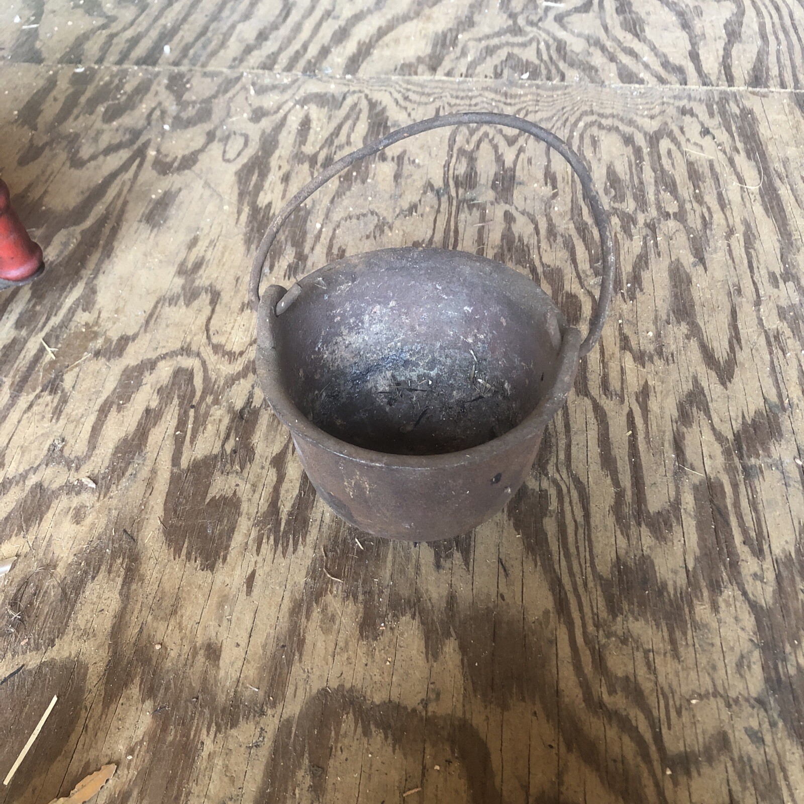 Vintage Cast Iron #5 Cauldron Melting Pot Crucible Kettle Rusty/ Rustic ...