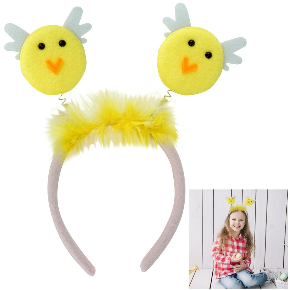 Universal Size Easter Chick and Rabbit Head Boppers With Fur Kids Party ...
