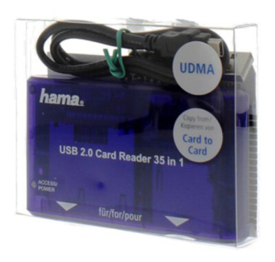 Hama "35 in 1" USB 2.0 Multi Card Reader in blue #55348 CF SD MS (UK ...