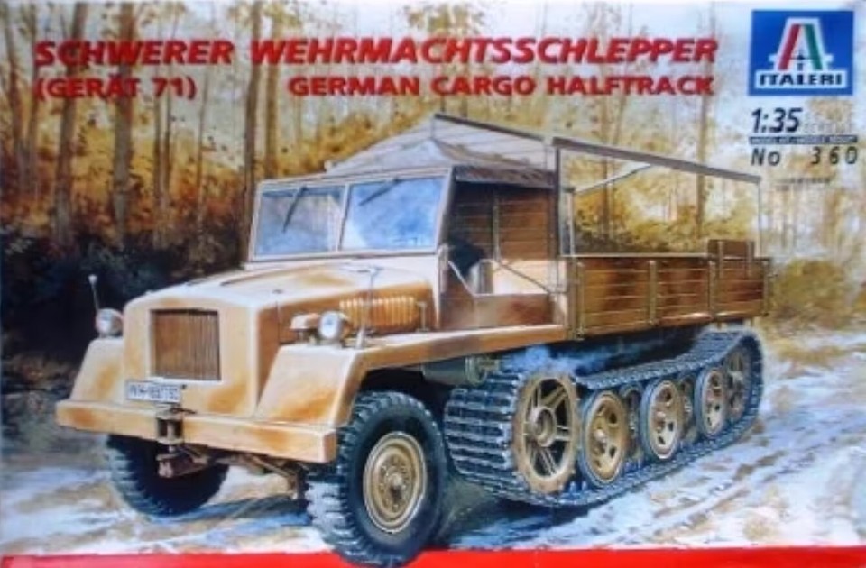 Italeri 1/35 Schwerer Wehrmachtsschlepper Cargo Halftrack 360 Parts ...
