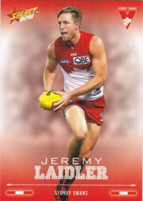 AFL 2016 Select Sydney Swans - Jeremy Laidler Card No.189 | eBay Australia