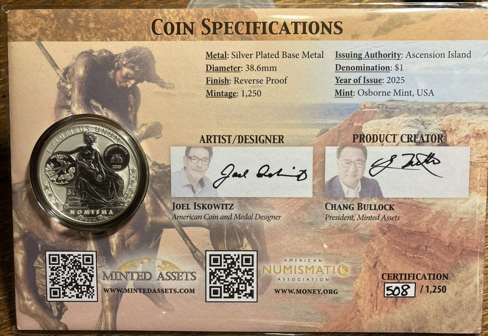 2025 WORLD FAIR OF MONEY PROOF COIN WITH ANA PRESIDENT SIGNATURE, ONLY ...