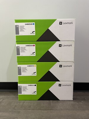 Lexmark 24B6508 09, 10, 11 Complete Set of 4 Colors KYCM Toner ...