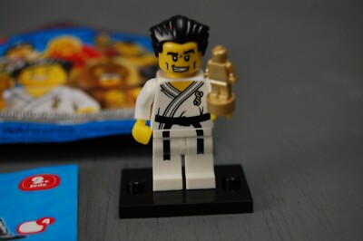 Authentic Lego Mini Figure Series 2 Karate Guy with Gold Trophy | eBay