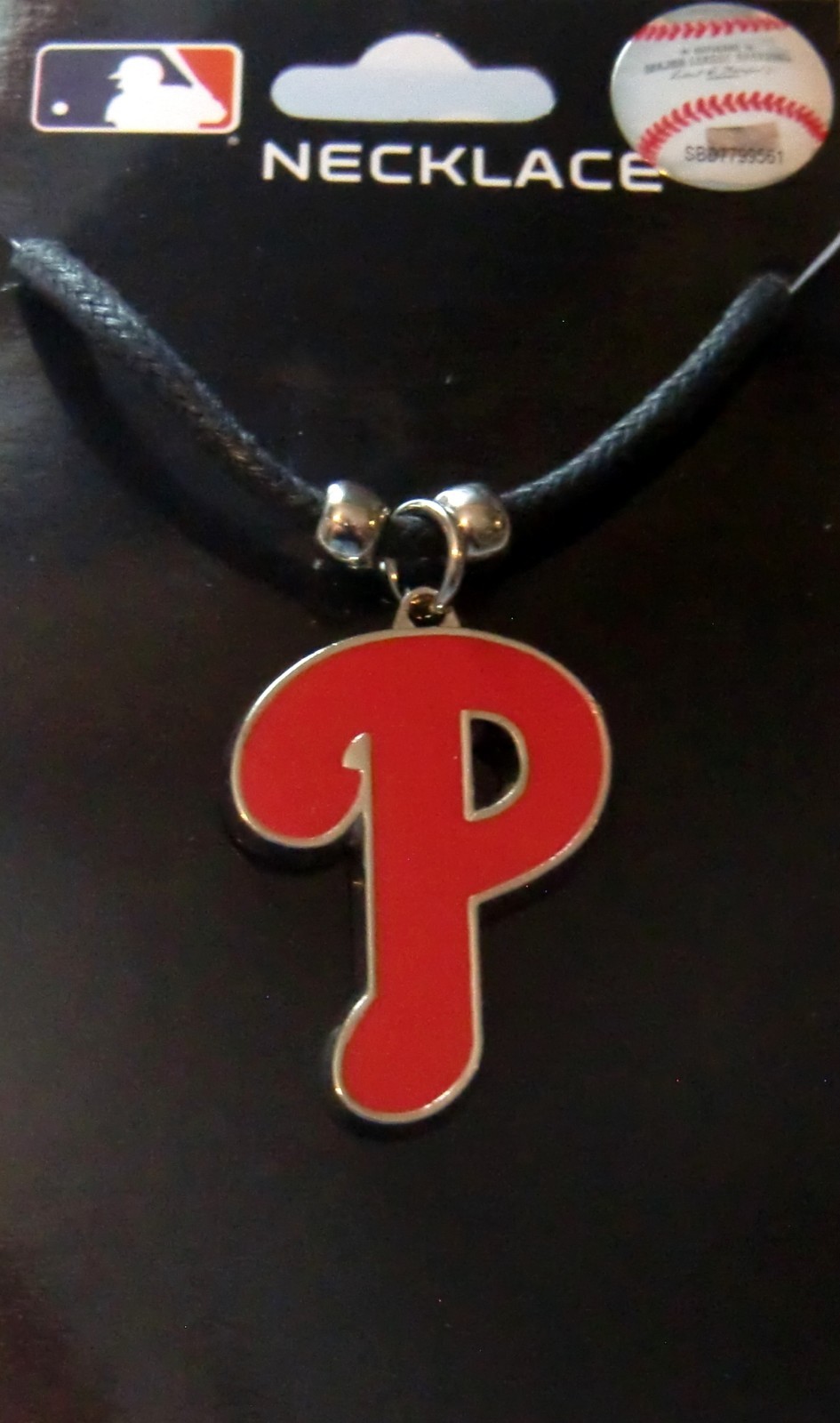 Philadelphia Phillies Cord Necklace w/ Logo Charm MLB Licensed Baseball ...