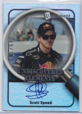 Scott Speed 2009 Element Undiscovered Elements Autograph #UESS 49/130 ...