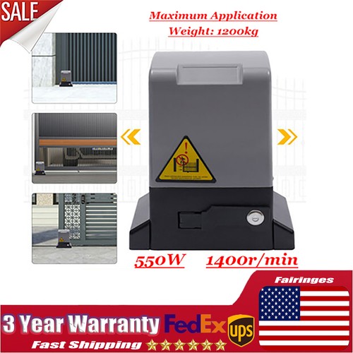 2700lbs Automatic Sliding Gate Opener Rack Driven with 2 Remotes ...