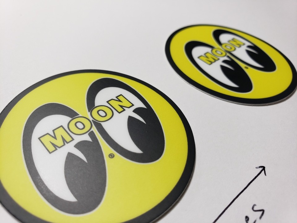 2 Pack of Moon Eyes Stickers - 2 inch Rat Fink Hot Rod Old School ...