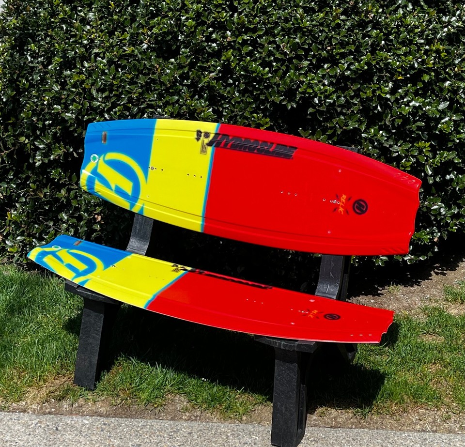 Cyber Monday Red Wake Bench made w/ real Wake Boards & Recycled Plastic ...