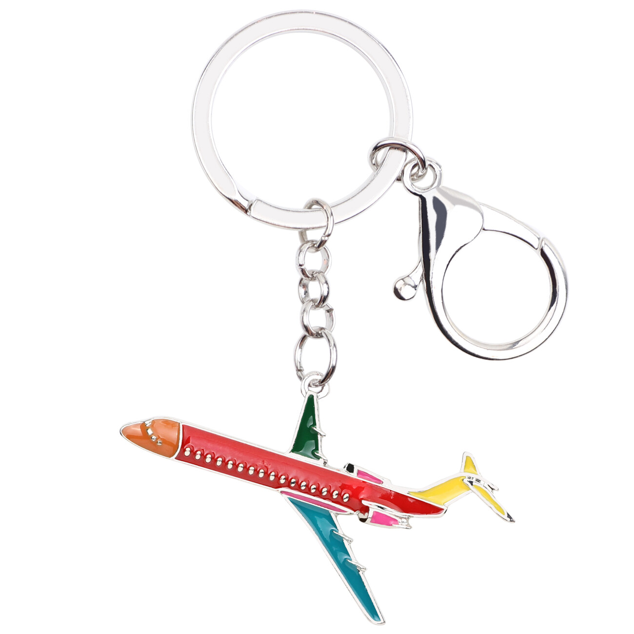 Enamel Alloy Novelty Airplane Plane Keychain Car Key Ring Jewelry Gift ...