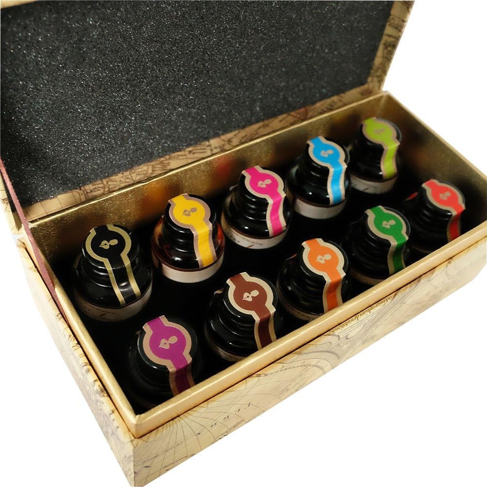 Calligraphy Ink Set 10 Colors Fountain Dip Pen Inks 20cc Bottles for ...
