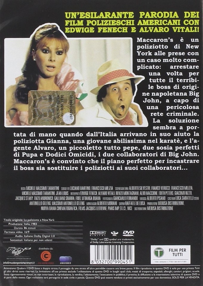 La poliziotta a New York (DVD) Edwige Fenech Aldo Maccione (UK IMPORT ...