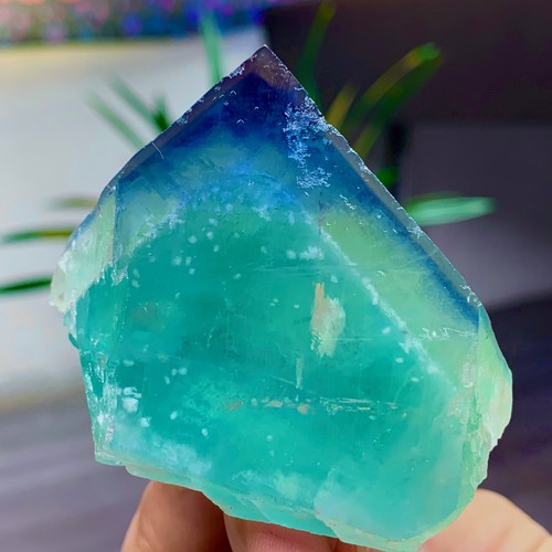 272G Rare transparent blue cubic fluorite mineral crystal sample/China ...