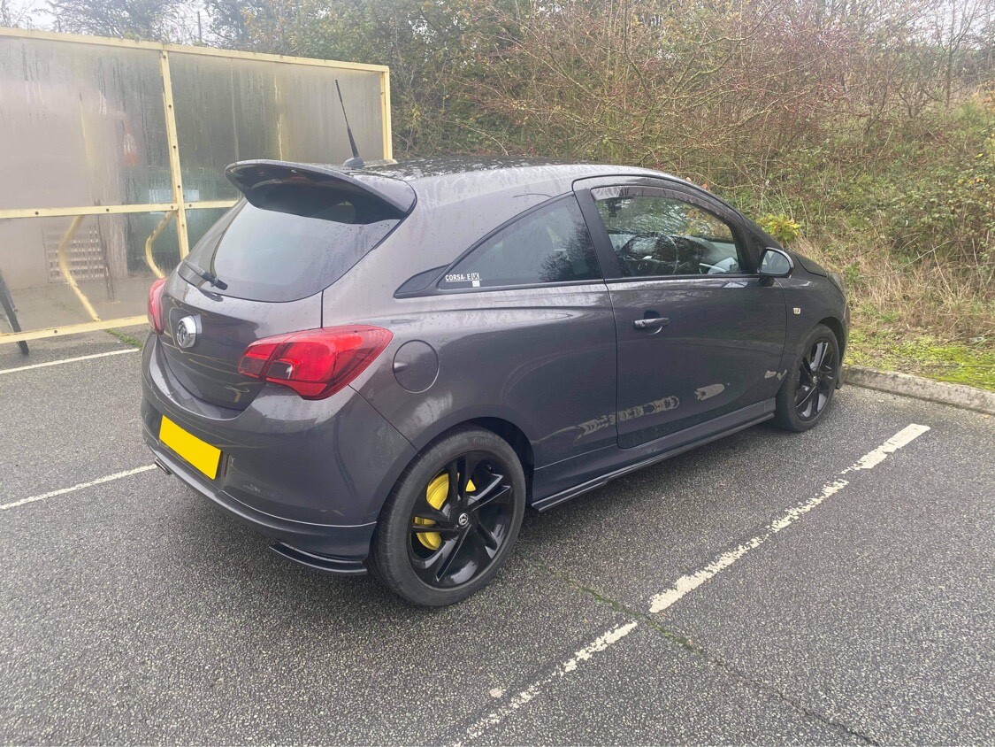 Vauxhall corsa E rear bumper spoilers - splitters Gloss black inc ...