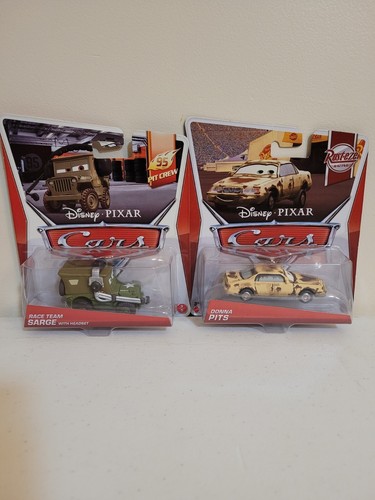 Disney Pixar Cars 95 Pit crew race team Sarge And Rusteze Racing Donna ...