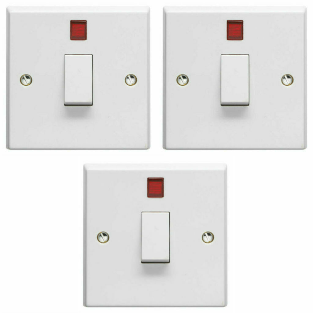 3 x Volex VX1060 Double Pole Switch with Neon - 20 Amp | eBay UK