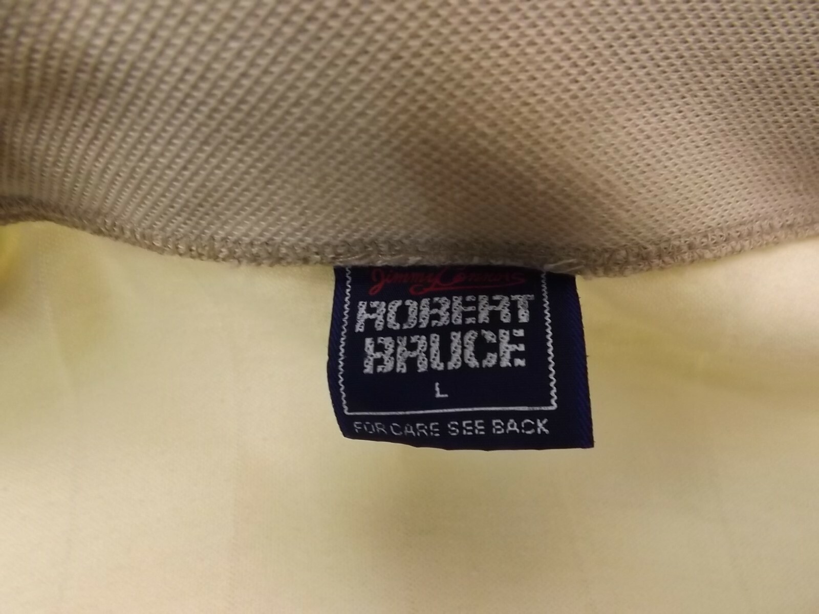 Vtg Mens L Jimmy Connors Robert Bruce Ivory Logo Chest Sporty Summer ...
