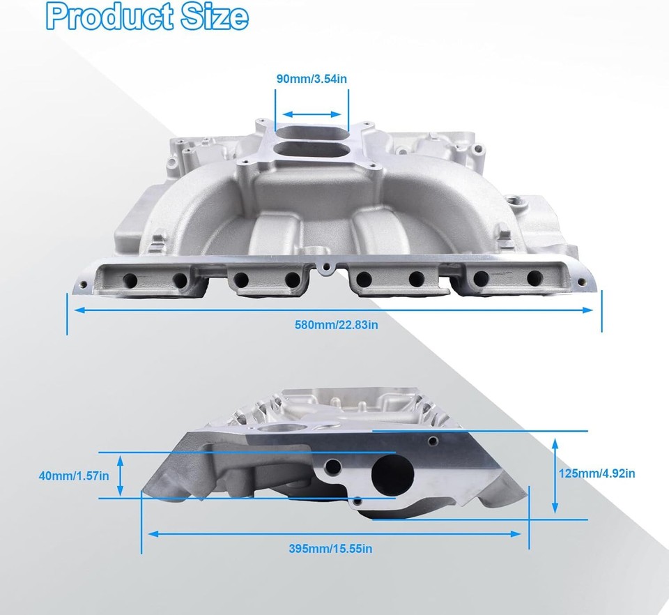 Aluminum Intake Manifold For Ford 352 360 390 406 410 427 & 428ci FE V8 ...