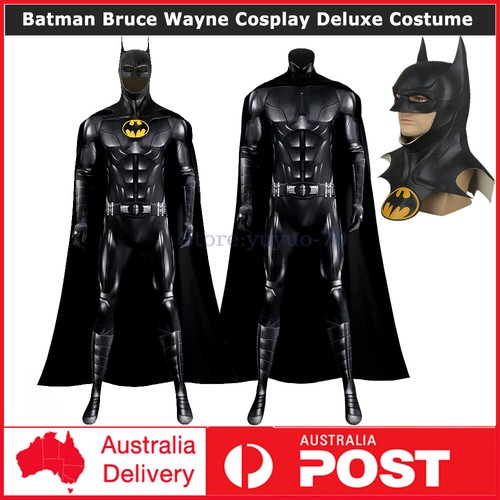The Flash Series Batman Bruce Wayne Cosplay Deluxe Costume Halloween ...