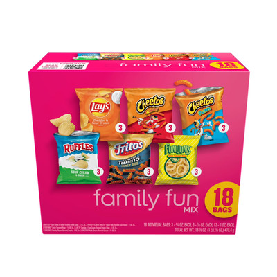 Frito-Lay Family Fun Mix Variety Pack Snack Chips, 18 Count Multipack ...