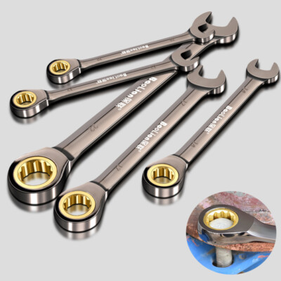 Ratchet Spanner Combination Fixed & Flexi 6 - 32mm Different Sizes Tool ...