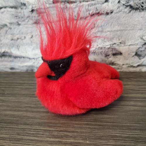 Vintage K&M International Bird Plush Red Cardinal 5" Stuffed Animal ...