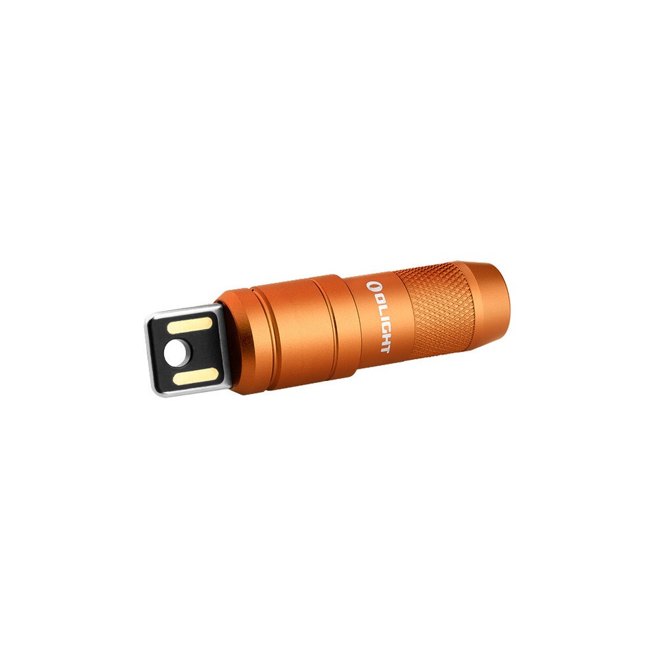 Olight imini 2 Orange Rechargeable Mini Keychain Flashlight, 50 Lumens ...