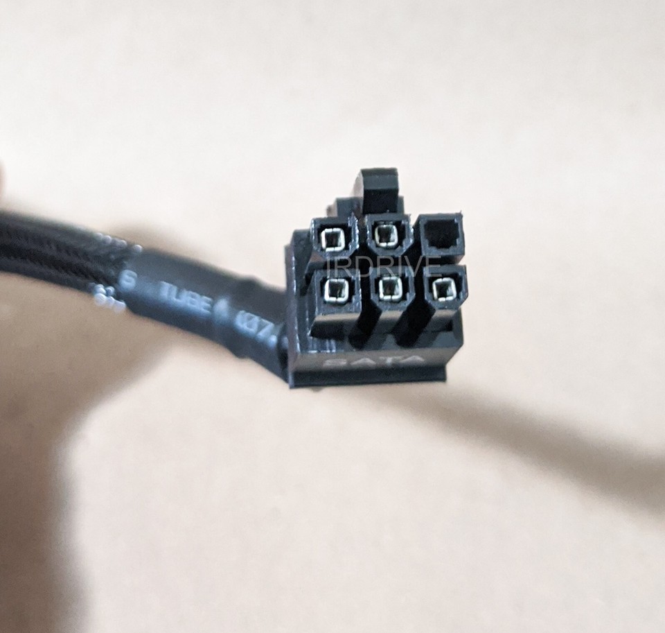 Genuine EVGA Sleeved 6Pin to 3x SATA SSD/HDD Drive PC Power Supply ...