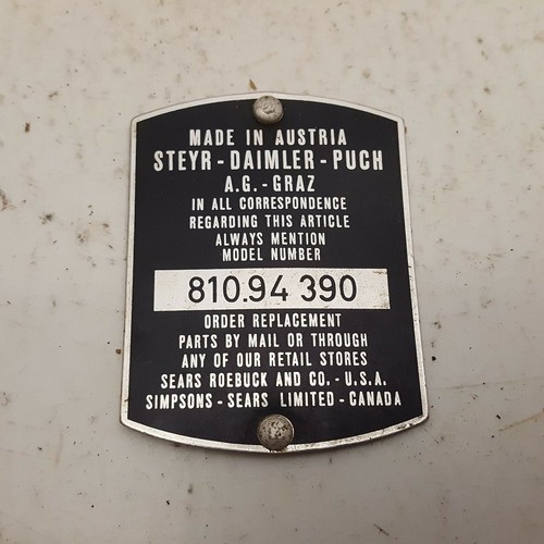 Puch Allstate DS60 Compact Identification Tag Plate | eBay