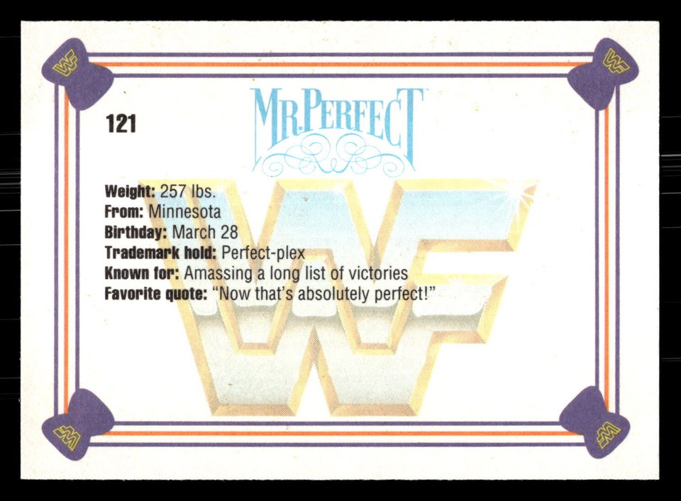 Mr. Perfect 1991 Classic WWF Superstars #121 WWF | eBay