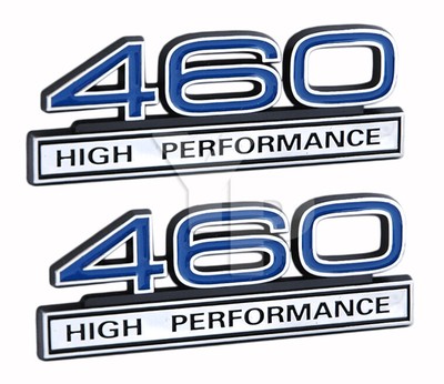 460 7.5 Liter Engine High Performance Emblems in Blue & Chrome - 4 ...