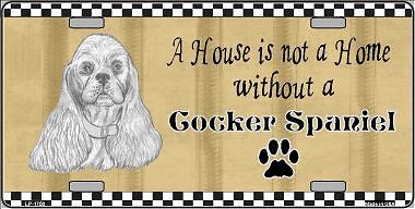Pencil Sketch Cocker Spaniel Metal Novelty License Plate Tag LP1700 | eBay