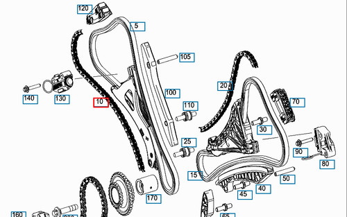 NEW MERCEDES-BENZ GLE COUPE C292 ENGINE TOOTH CHAIN A0009934778 ...