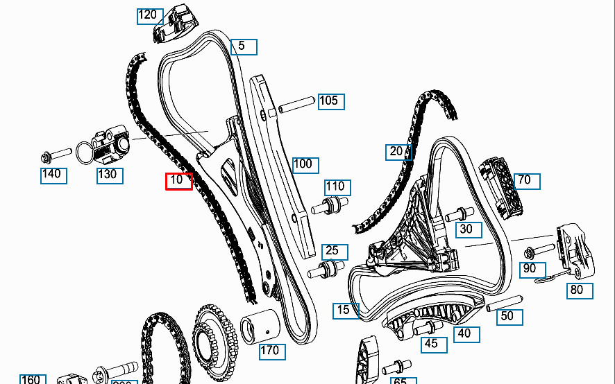 NEW MERCEDES-BENZ GLE COUPE C292 ENGINE TOOTH CHAIN A0009934778 000-993 ...