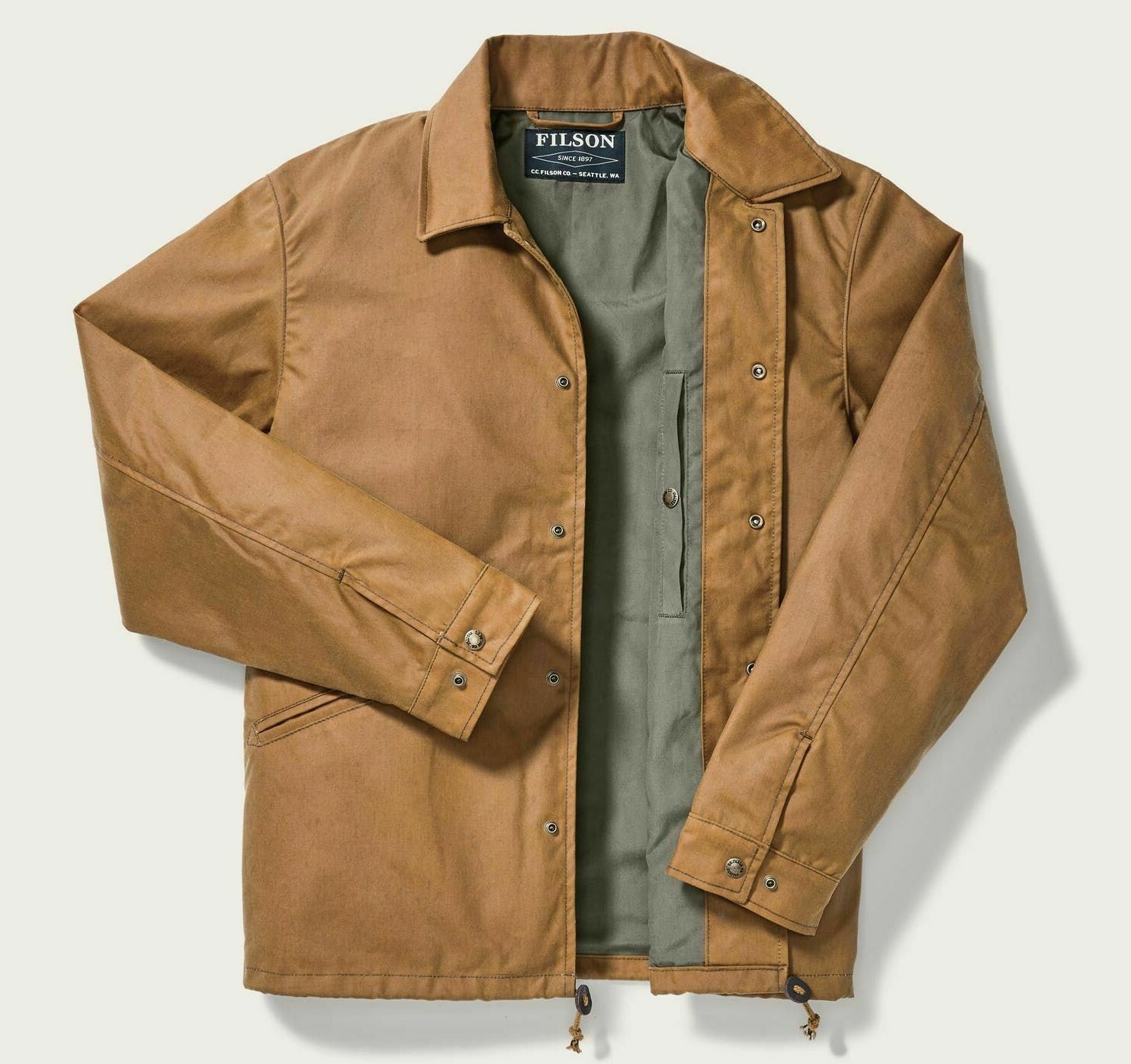 Filson Waxed Supply Jacket 20112982 Shelter Cloth Dark Tan Khaki MADE ...