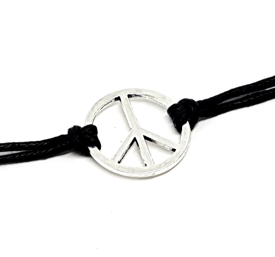 CND Peace Sign Necklace Pendant Extinction Rebellion Choker Cord Boho ...