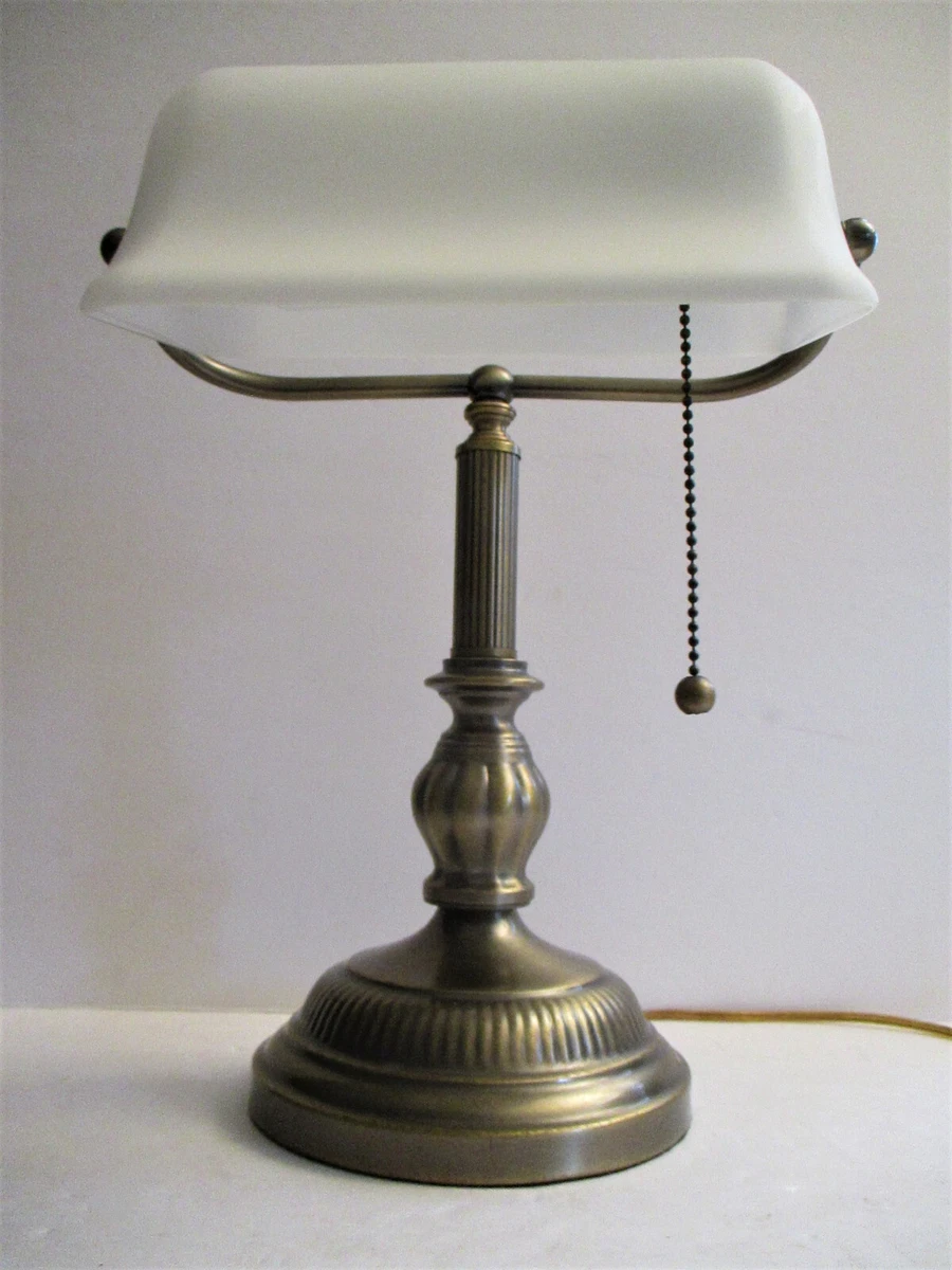 White Bankers Desk Lamp