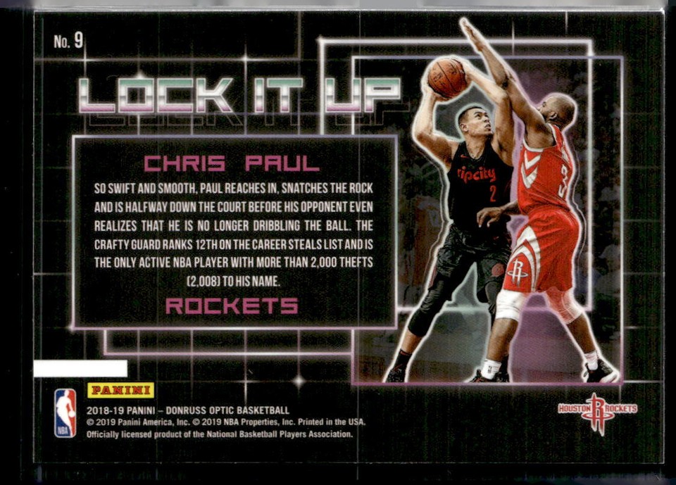 2018-19 Donruss: Lock It Up #9 Chris Paul Houston Rockets | eBay
